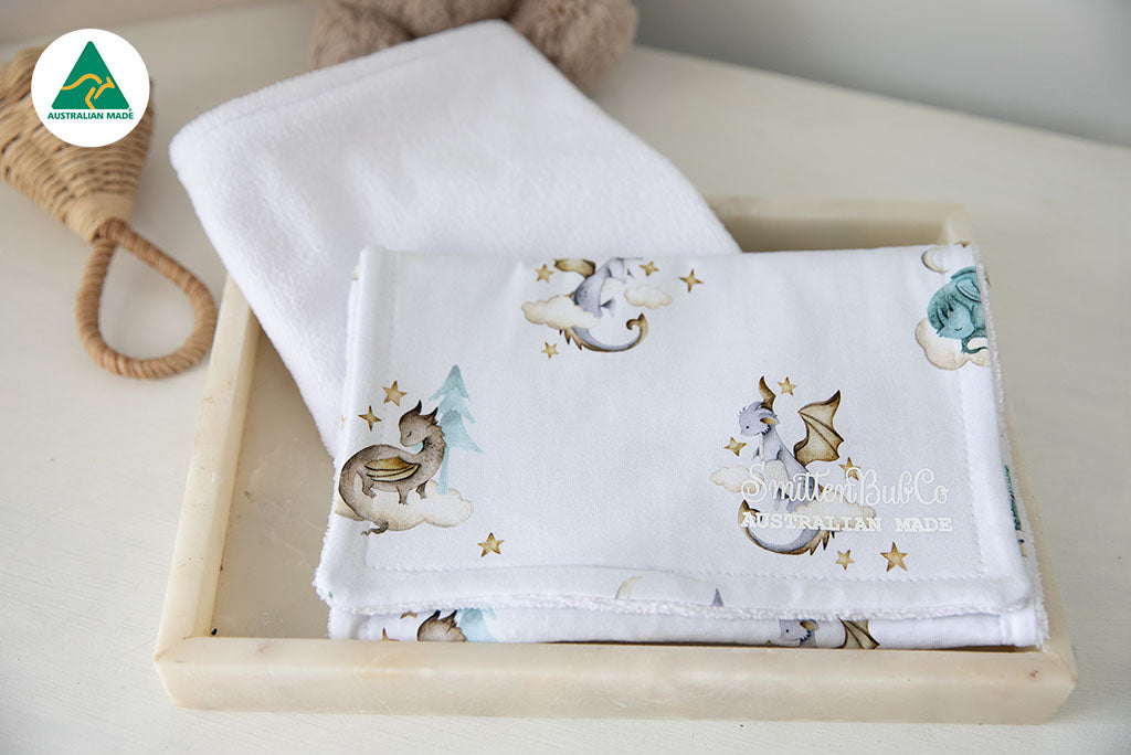 Dragons Burp Cloth – Smitten Bub Co.