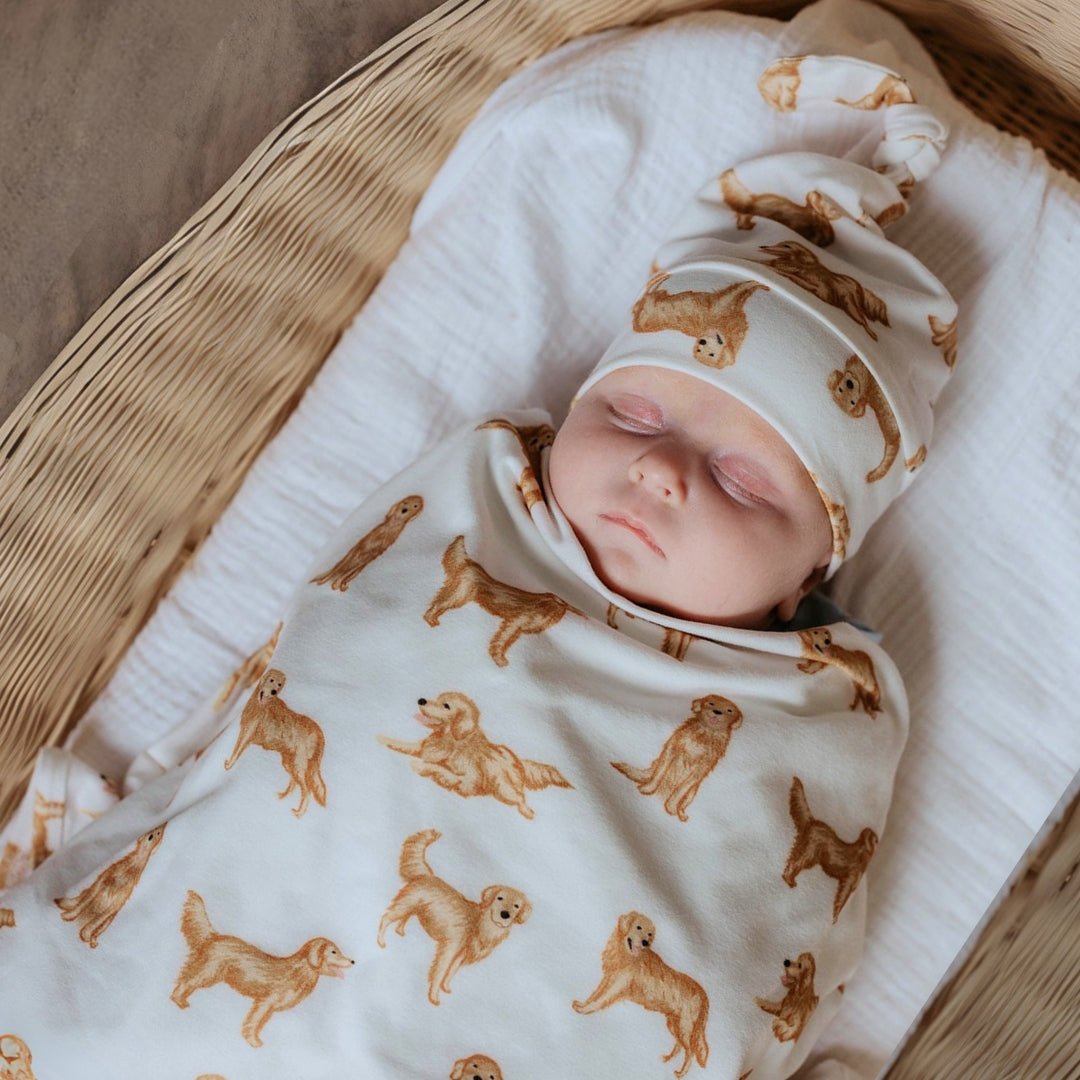 GOLDEN RETRIEVER | Jersey Swaddle Wrap Set – Smitten Bub Co.